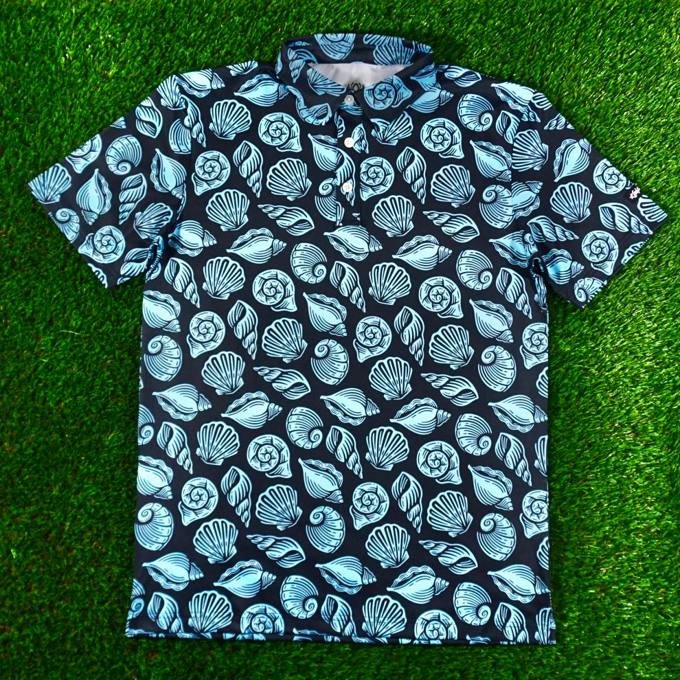 Seashells | Kaipar Clothing | Hawaiian Golf Shirt | Crazy Golf Shirts