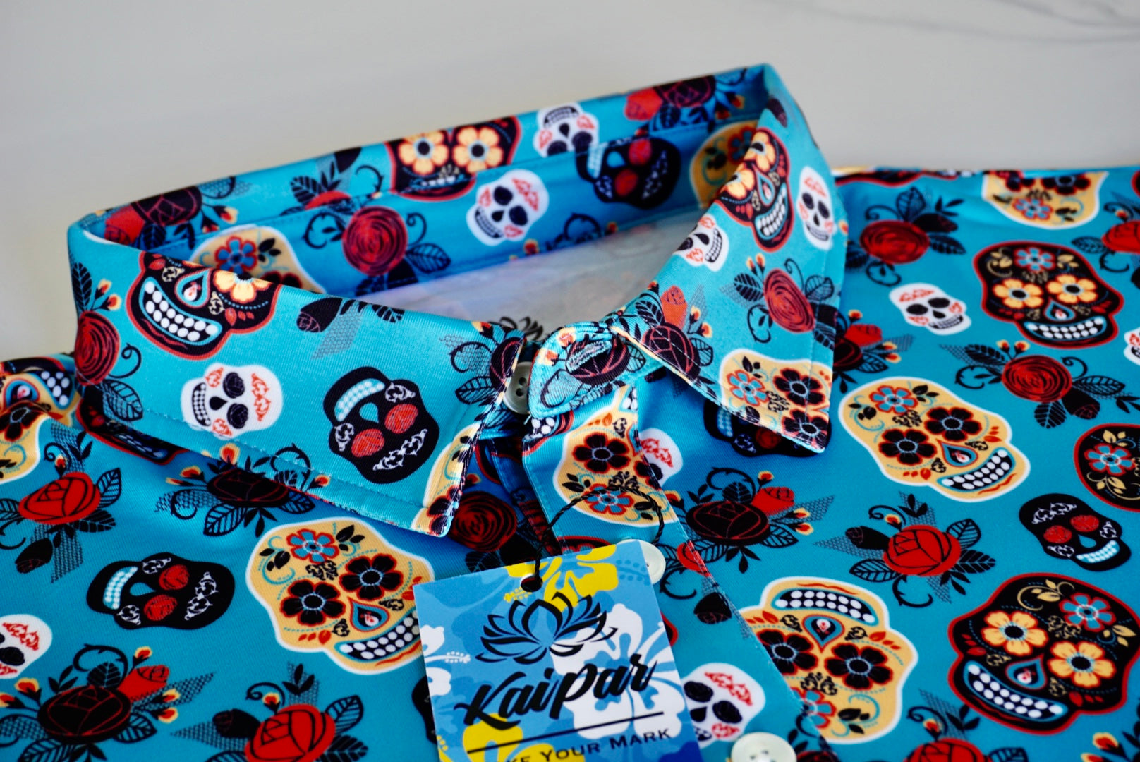 The Dia de los Muertos Polo | Hawaiian Golf Shirts | Crazy Golf Shirts ...